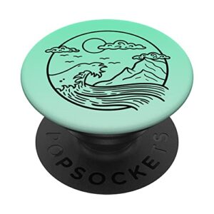 mountain scene design - ombre seafoam mint popsockets swappable popgrip