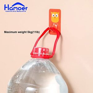 HAMOER Self-Adhesive Wall Hooks for Bathroom Kitchen Laundry Waterproof Non-Rust Color Pattern Home Improvement Sticky Hook 16Pack