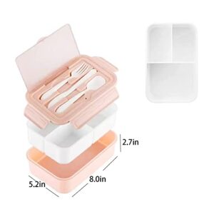 Tinaforld 1400ML Bento box for Adults, Insulated Bento Box Adult Lunch Box with Built-in Utensils, knife and fork, Leakproof, Durable, BPA-Free and Food-Safe Materials