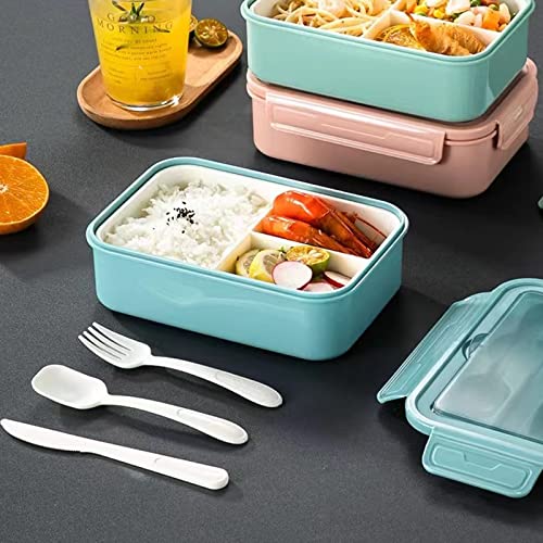 Tinaforld 1400ML Bento box for Adults, Insulated Bento Box Adult Lunch Box with Built-in Utensils, knife and fork, Leakproof, Durable, BPA-Free and Food-Safe Materials