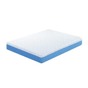 Olee Sleep 10 Inch Cool Silk Gel Memory Foam Mattress, Full