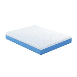 Olee Sleep 10 Inch Cool Silk Gel Memory Foam Mattress, Full