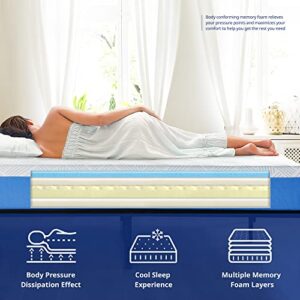 Olee Sleep 10 Inch Cool Silk Gel Memory Foam Mattress, Full