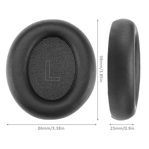 1 Pair Earphones Pads Replacement Compatible with Anker Soundcore Life Q30 Q35 Protein Leather Foam Ear Cushion Soft Earphones Cover Pads Black