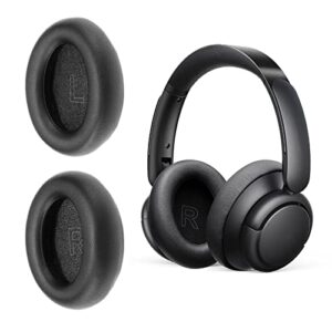 1 Pair Earphones Pads Replacement Compatible with Anker Soundcore Life Q30 Q35 Protein Leather Foam Ear Cushion Soft Earphones Cover Pads Black