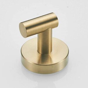 Beelee Gold Towel Hooks for Bathroom 4-Pack Wall Hooks Robe Hooks Brushed Gold Clothes Hooks in SUS 304 Stainless Steel ，BA19507BG-4