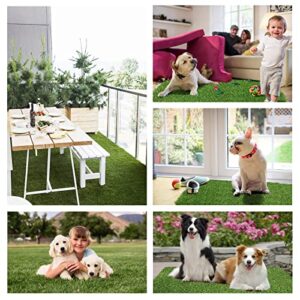 Loytryal 39.4 x 31.5 Inches Fake Grass Pee for Dogs Artificial Grass Rug Turf for Puppy Potty Training Washable Grass Mat Pee Grass for Dog Potty Tray