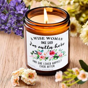 Retirement Gifts for Women- Best Retirement Gifts for Mom, Sister, Wife, Her, Friends, Nurse, Teacher,Coworkers Happy Retirement Lavender Scented Candle