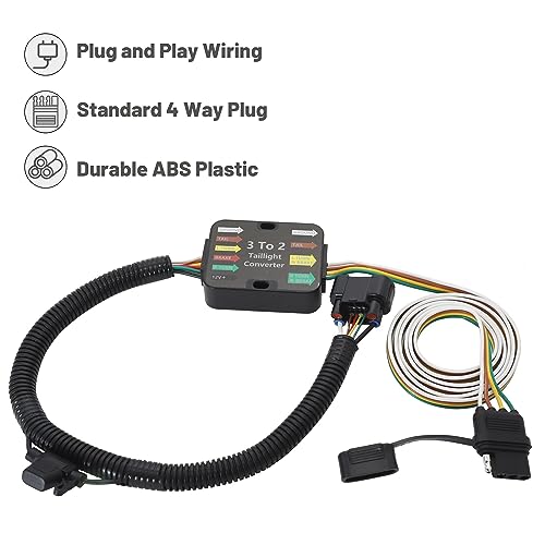 Oyviny Custom 4 Way Trailer Wiring Harness 56420 for 2019-2023 Hyundai Santa Fe/2020-2022 Palisade/2022-2024 Hyundai Santa Cruz/2022-2023 Tucson, for 2020-2022 Kia Telluride/2022-2024 Carnival