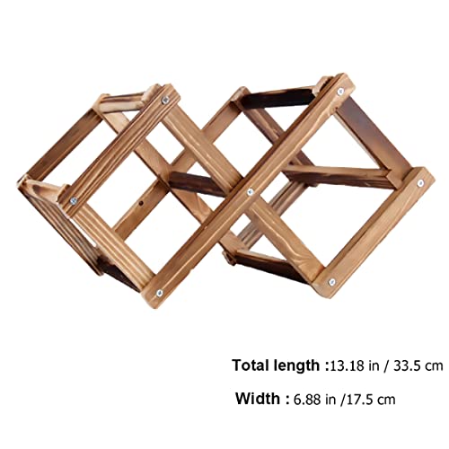 2pcs Foldable- Bottle Table Free- Standing Domestic Stand Bottles Bottle Ooden Cellar Christmas Racks Kitchen Tabletop Decor Criss- Cross Wood Cabinet Holder, Fashionable