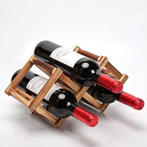 2pcs Foldable- Bottle Table Free- Standing Domestic Stand Bottles Bottle Ooden Cellar Christmas Racks Kitchen Tabletop Decor Criss- Cross Wood Cabinet Holder, Fashionable