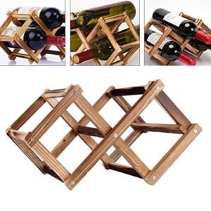 2pcs Foldable- Bottle Table Free- Standing Domestic Stand Bottles Bottle Ooden Cellar Christmas Racks Kitchen Tabletop Decor Criss- Cross Wood Cabinet Holder, Fashionable