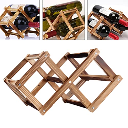 2pcs Foldable- Bottle Table Free- Standing Domestic Stand Bottles Bottle Ooden Cellar Christmas Racks Kitchen Tabletop Decor Criss- Cross Wood Cabinet Holder, Fashionable