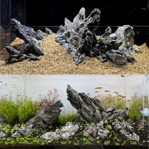 Natural Seiryu Rock Stone, Dragon Stone, Suitable for Aquarium Landscaping Models and Fish Tank Decoration, Reptile and Amphibian enclosures - 11 lbs.