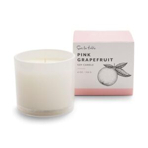 Sur La Table Pink Grapefruit Candle