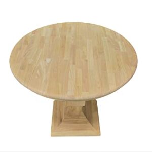 BingLTD - 36" D x 29" H Chelsea Round Dining Table (TT3601 / WH-Chelsea28-UNF)