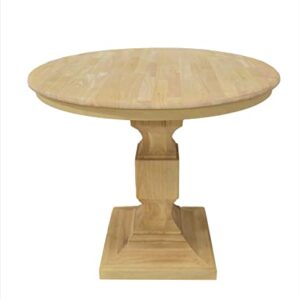 BingLTD - 36" D x 29" H Chelsea Round Dining Table (TT3601 / WH-Chelsea28-UNF)