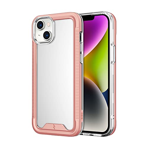 Zizo ION Series for iPhone 14 (6.1) Case - Military Grade Drop Tested with Tempered Glass Screen Protector - Rose Gold