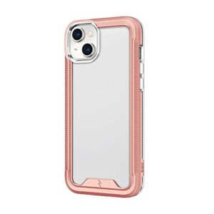 Zizo ION Series for iPhone 14 (6.1) Case - Military Grade Drop Tested with Tempered Glass Screen Protector - Rose Gold