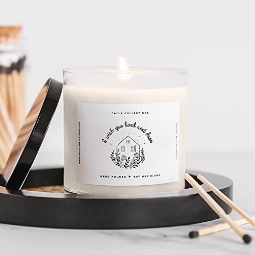 Scented Candles for Friends, Natural Soy Wax Candles for Home, Relaxing Aromatherapy, Lavender Lemongrass Essential Oils, Long Lasting Candle Burns for 75 Hours, Friendship Gifts Made in The USA