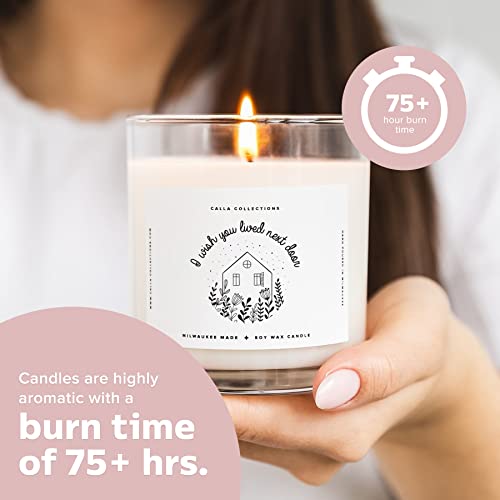 Scented Candles for Friends, Natural Soy Wax Candles for Home, Relaxing Aromatherapy, Lavender Lemongrass Essential Oils, Long Lasting Candle Burns for 75 Hours, Friendship Gifts Made in The USA