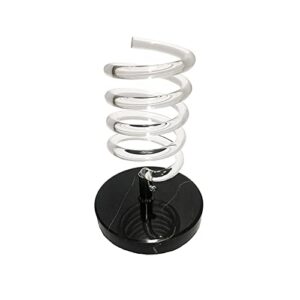 spiral hair dryer holder, blow dryer holder, desktop hair dryer stand, marble plinth, suitable for bathroom, living room, hair salon (color : clear)