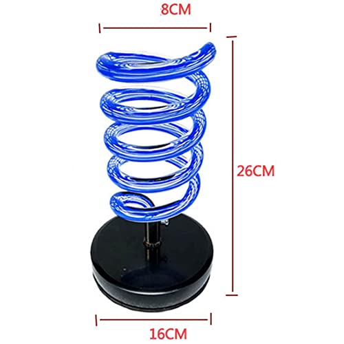 Spiral Hair Dryer Holder, Blow Dryer Holder, Desktop Hair Dryer Stand, Marble Plinth, Suitable for Bathroom, Living Room, Hair Salon (Color : Clear)