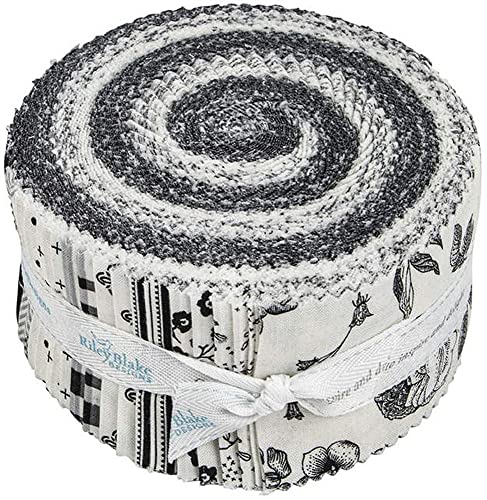 My Mind's Eye Fleur Noire Rolie Polie 40 2.5-inch Strips Jelly Roll Riley Blake Designs RP-12520-40