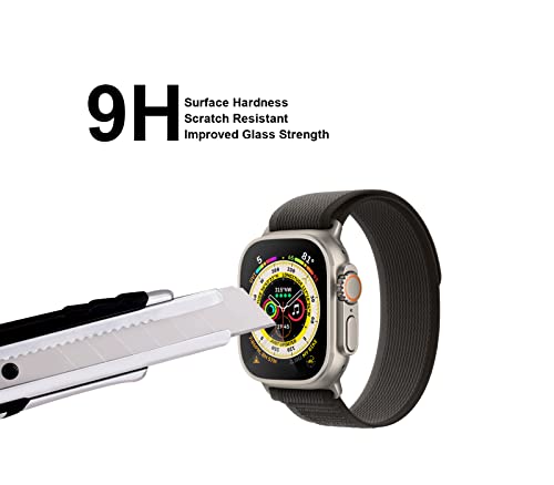 Supershieldz (3 Pack) Designed for Apple Watch Ultra 2 (49mm) / Apple Watch Ultra (49mm) Tempered Glass Screen Protector, Anti Scratch, Bubble Free