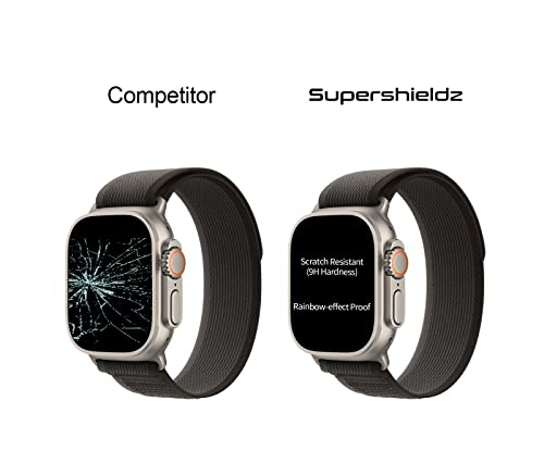 Supershieldz (3 Pack) Designed for Apple Watch Ultra 2 (49mm) / Apple Watch Ultra (49mm) Tempered Glass Screen Protector, Anti Scratch, Bubble Free