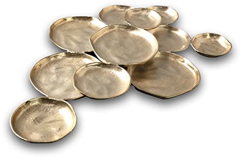 Cruiser’s Caché | Cluster of 11 Serving Bowls | 26 inch | Antique Gold Finish