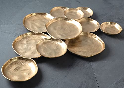 Cruiser’s Caché | Cluster of 11 Serving Bowls | 26 inch | Antique Gold Finish