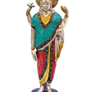 Amazon Brand - Umi Dhanvantri Dhanvantari God Idol Statue Inlay Work (Height 18.5 Inch)