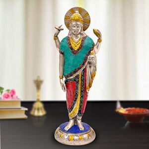 Amazon Brand - Umi Dhanvantri Dhanvantari God Idol Statue Inlay Work (Height 18.5 Inch)