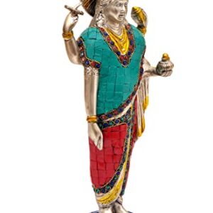 Amazon Brand - Umi Dhanvantri Dhanvantari God Idol Statue Inlay Work (Height 18.5 Inch)