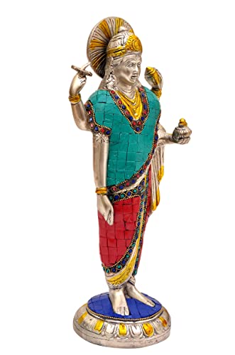 Amazon Brand - Umi Dhanvantri Dhanvantari God Idol Statue Inlay Work (Height 18.5 Inch)