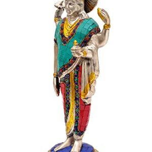 Amazon Brand - Umi Dhanvantri Dhanvantari God Idol Statue Inlay Work (Height 18.5 Inch)