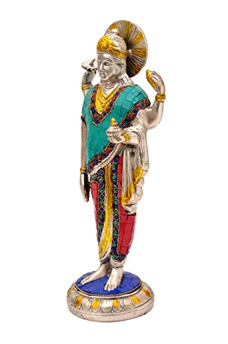 Amazon Brand - Umi Dhanvantri Dhanvantari God Idol Statue Inlay Work (Height 18.5 Inch)