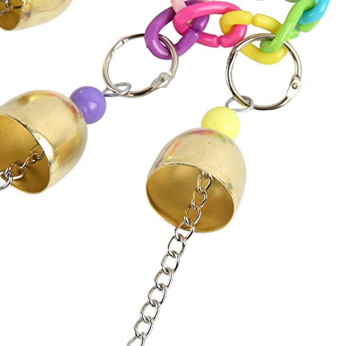 Zerodis Bird Bells Toy,Love Funny Parrot Bell Toy Bite Resistance Parrot Bell Toy for Pet Budgie Parakeet Cockatiel Conure Macaw