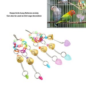 Zerodis Bird Bells Toy,Love Funny Parrot Bell Toy Bite Resistance Parrot Bell Toy for Pet Budgie Parakeet Cockatiel Conure Macaw