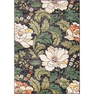 Simply Southern Cottage Jefferson Floral Area Rug, 8' x 10', Grey