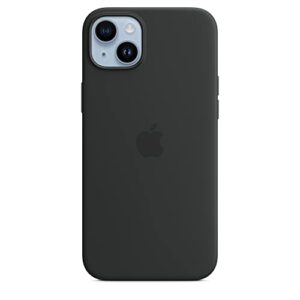 apple iphone 14 plus silicone case with magsafe - midnight