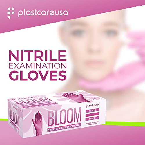 PlastCare USA 100 Small Nitrile Exam Disposable Gloves, Latex & Powder Free