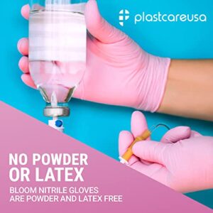 PlastCare USA 100 Small Nitrile Exam Disposable Gloves, Latex & Powder Free