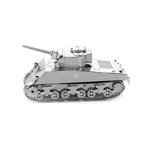 Metal Earth Sherman Tank 3D Metal Model Kit Bundle with Tweezers Fascinations