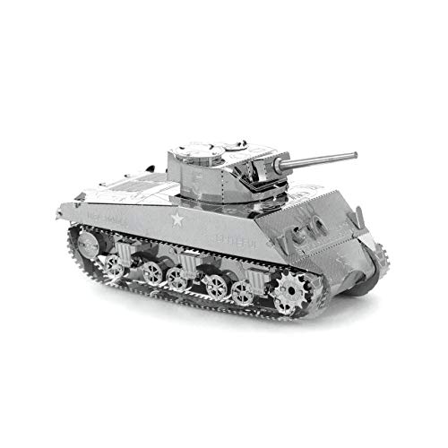 Metal Earth Sherman Tank 3D Metal Model Kit Bundle with Tweezers Fascinations