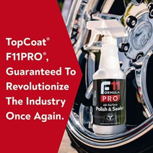 TopCoat F11PRO Starter Kit - F11PRO Kit with 16-Ounce Spray, 2-Ounce Travel Bottle, and 2 Microfiber Towels - Advanced Water-Based Alternative to Ceramic Coating - Scratch Remover - Car Wax Polish