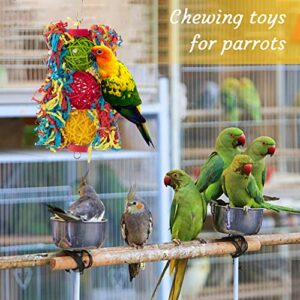 AFUOWER 6 PCS Bird Shredding Toys for Parakeet Chewing Toy, Bird Cage Swing Toys, Climbing Ladder Hanging Cage Foraging Shredder Bird Toy for Small Bird Cockatiel, Mynah, Love Birds, Finches