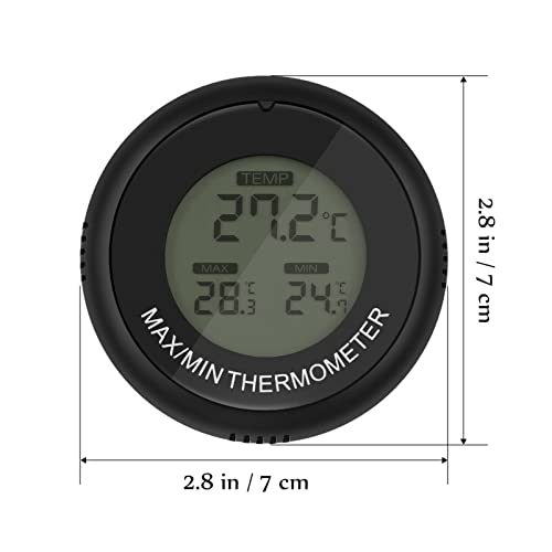 Aquarium Digital Thermometer, 2pcs LCD Display for Fish Tank, High Accurate Aquarium/Pond/Reptile Turtles Habitats