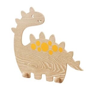 Jfbav Coat Rack Hook, Decorative Wooden Animal Dinosaur Wall Hook for Kids Bedroom, Nursery, Hallway Home Decor